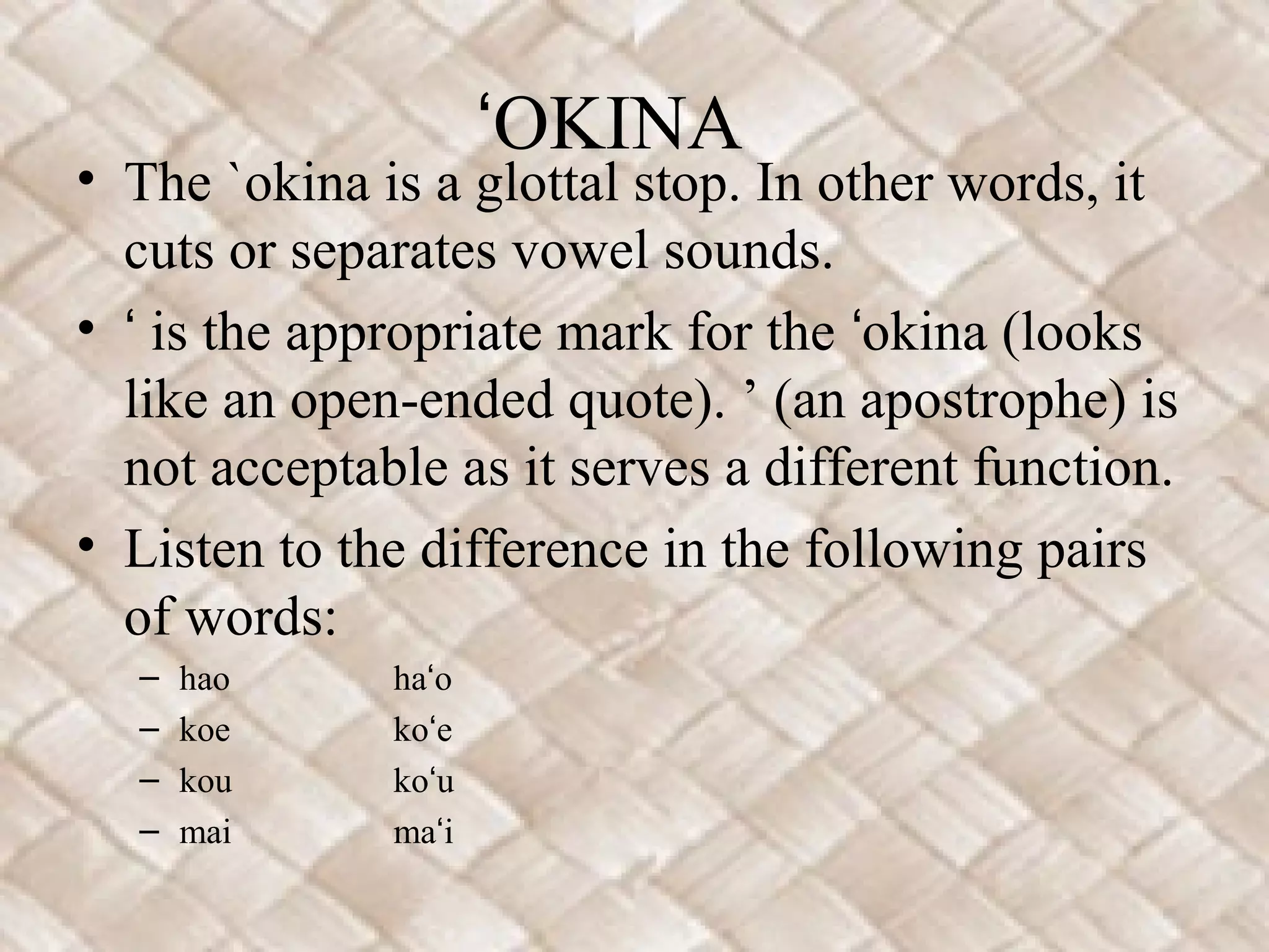 Olelo hawaii | PPT