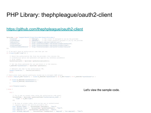 OAuth 2.0 and Library | PPT