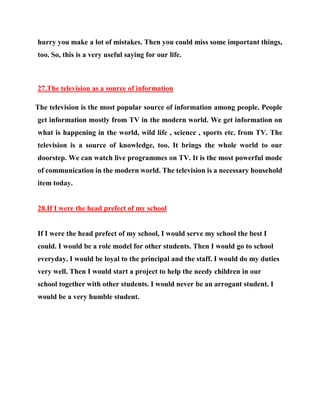 English - Sample Paragraphs for self learners | PDF