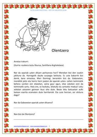 Olentzero Gabonak | PDF