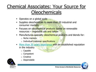 Oleochemicals chem assoc | PDF
