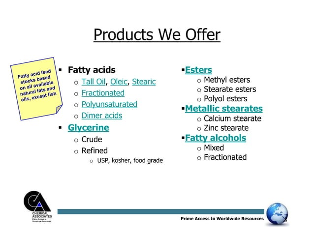 Oleochemicals chem assoc | PPT