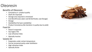 Spice Oleoresins and Essential Oils | PPTX