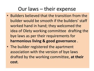 Builder- Association Collaboration in Olety Landmark, Bangalore | PPT