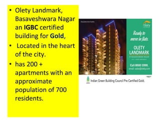 Builder- Association Collaboration in Olety Landmark, Bangalore | PPT