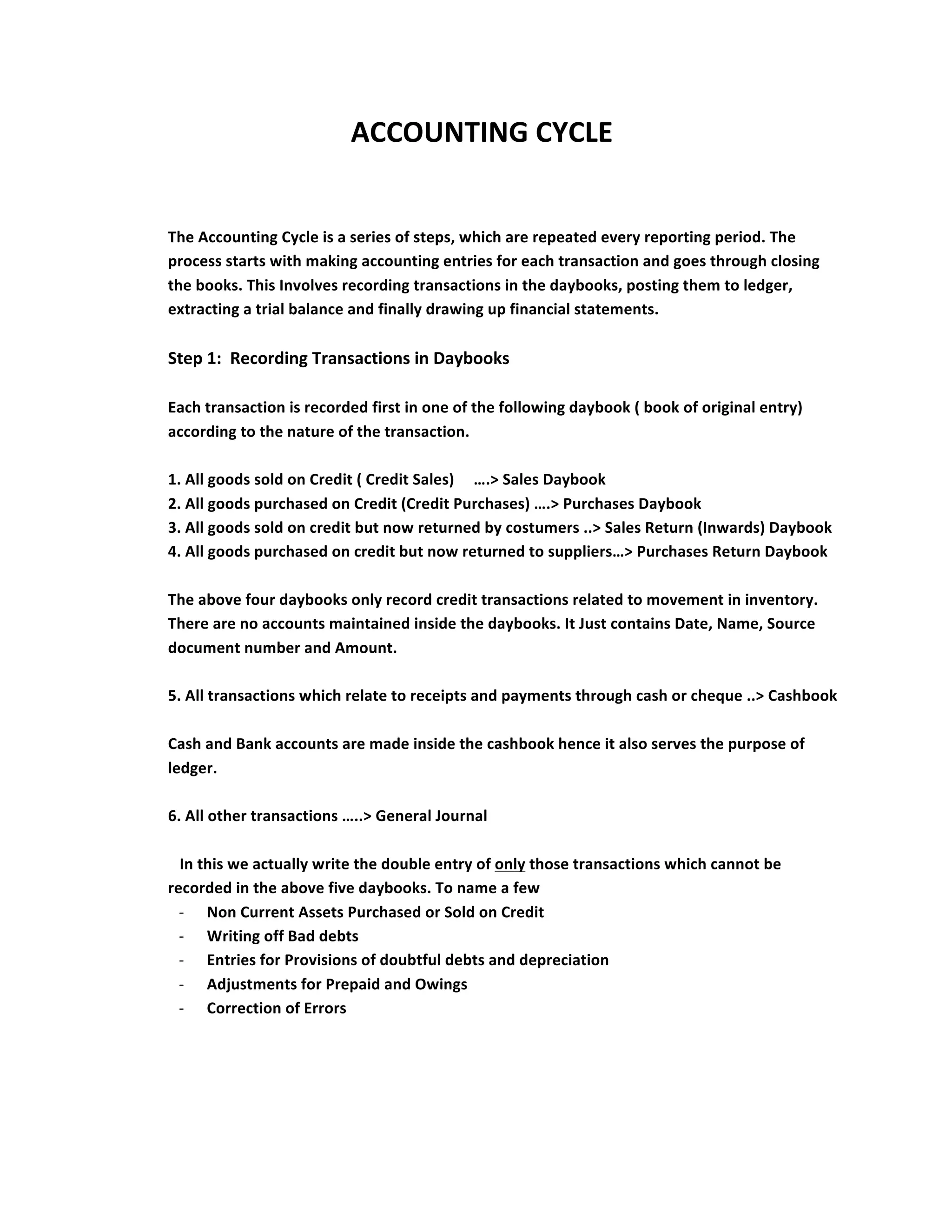 O level Accounting Notes | PDF