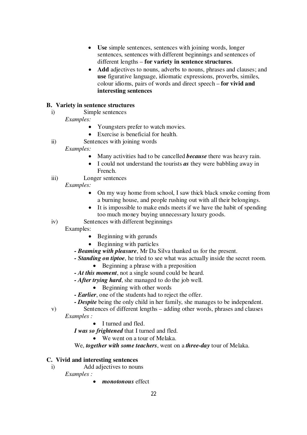 O level directed writing notes