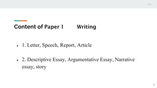 O level English 01. Syllabus, Paper Pattern. (Code 101).pptx