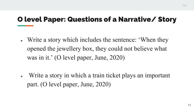 O level English 05. How to Write a Narrative or Story.pptx