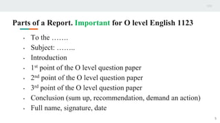 O level English 06. Report Writing (code 106).pptx
