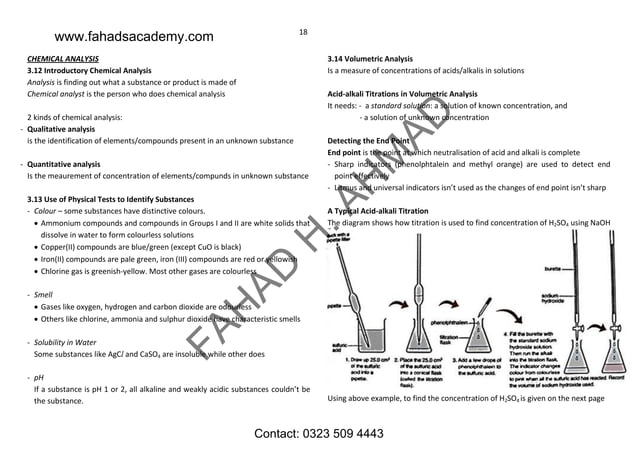 O'Levels Chemistry Notes (GCE and IGCSE) | PDF