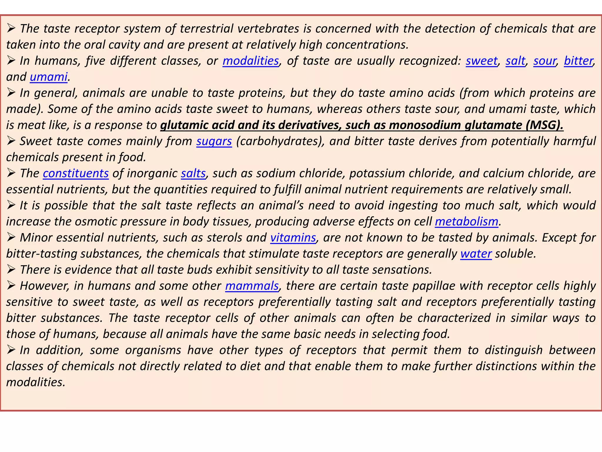 Olfactory and gustatory receptors | PPTX