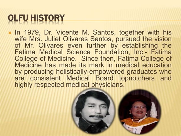 OLFU MISSION,VISSION, HISTORY AND CORE VALUES.pptx | Professional ...