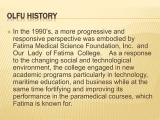 OLFU MISSION,VISSION, HISTORY AND CORE VALUES.pptx