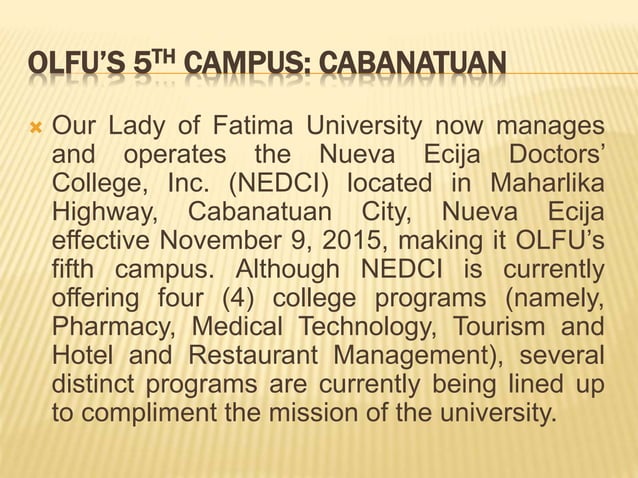 OLFU MISSION,VISSION, HISTORY AND CORE VALUES.pptx | Professional ...