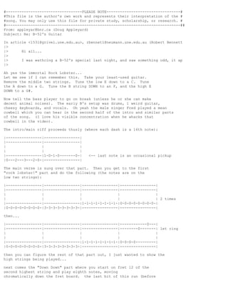 Olga Guitar Chords And Tablature (B) | PDF