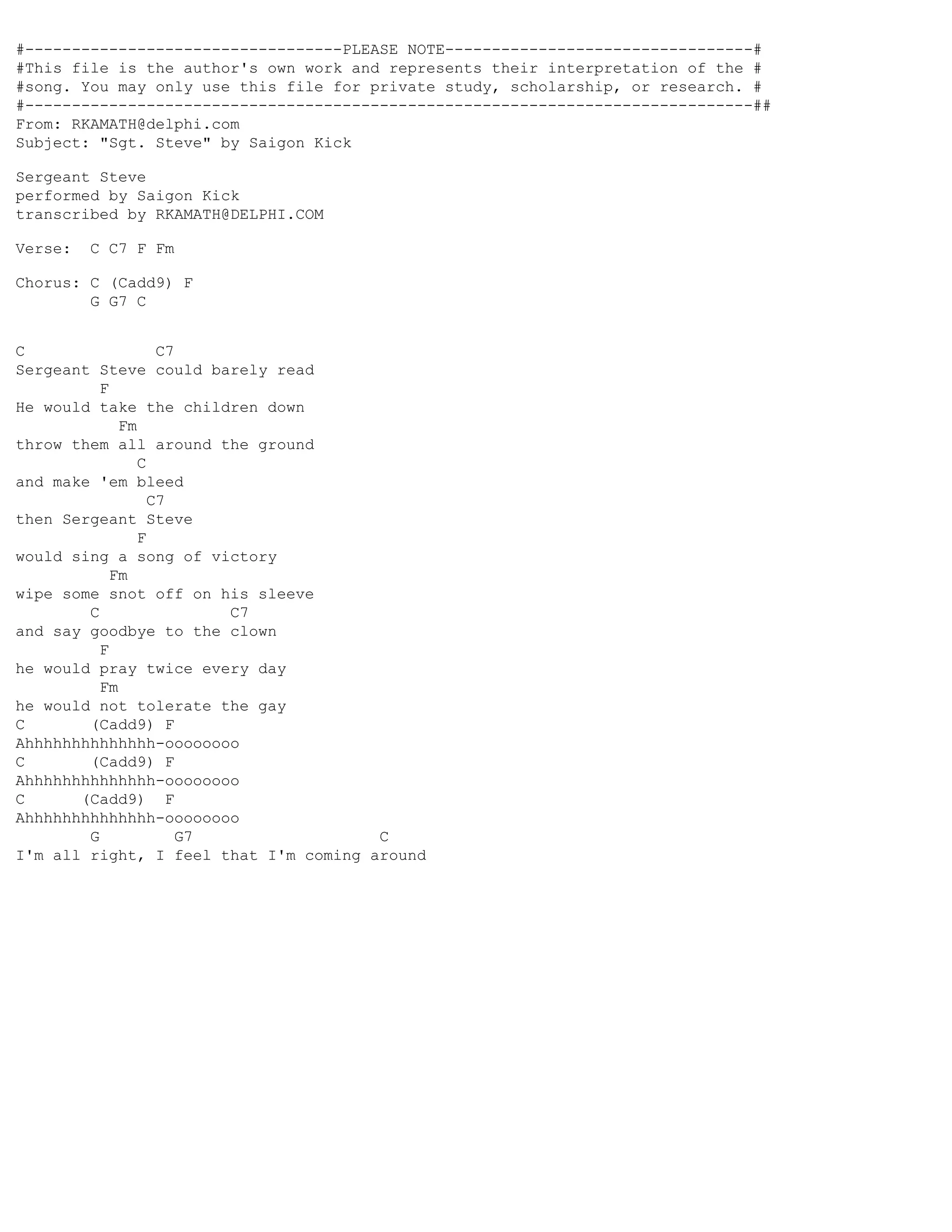 Olga Guitar Chords And Tablature (S) | PDF