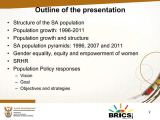 Overview of South Africa’s demography and the Population Policy ...