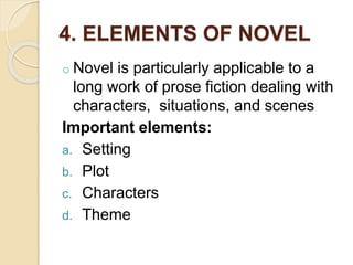 ELEMENTS OF LITERATURE AND THE COMBINED ARTS | PPTX