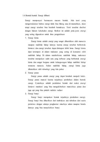 Olga mania fisika energi universitas kristen indonesia | DOCX