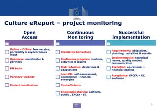 Creative Europe 2014-2020. Performance Monitoring Framework - Culture eReport. | PDF
