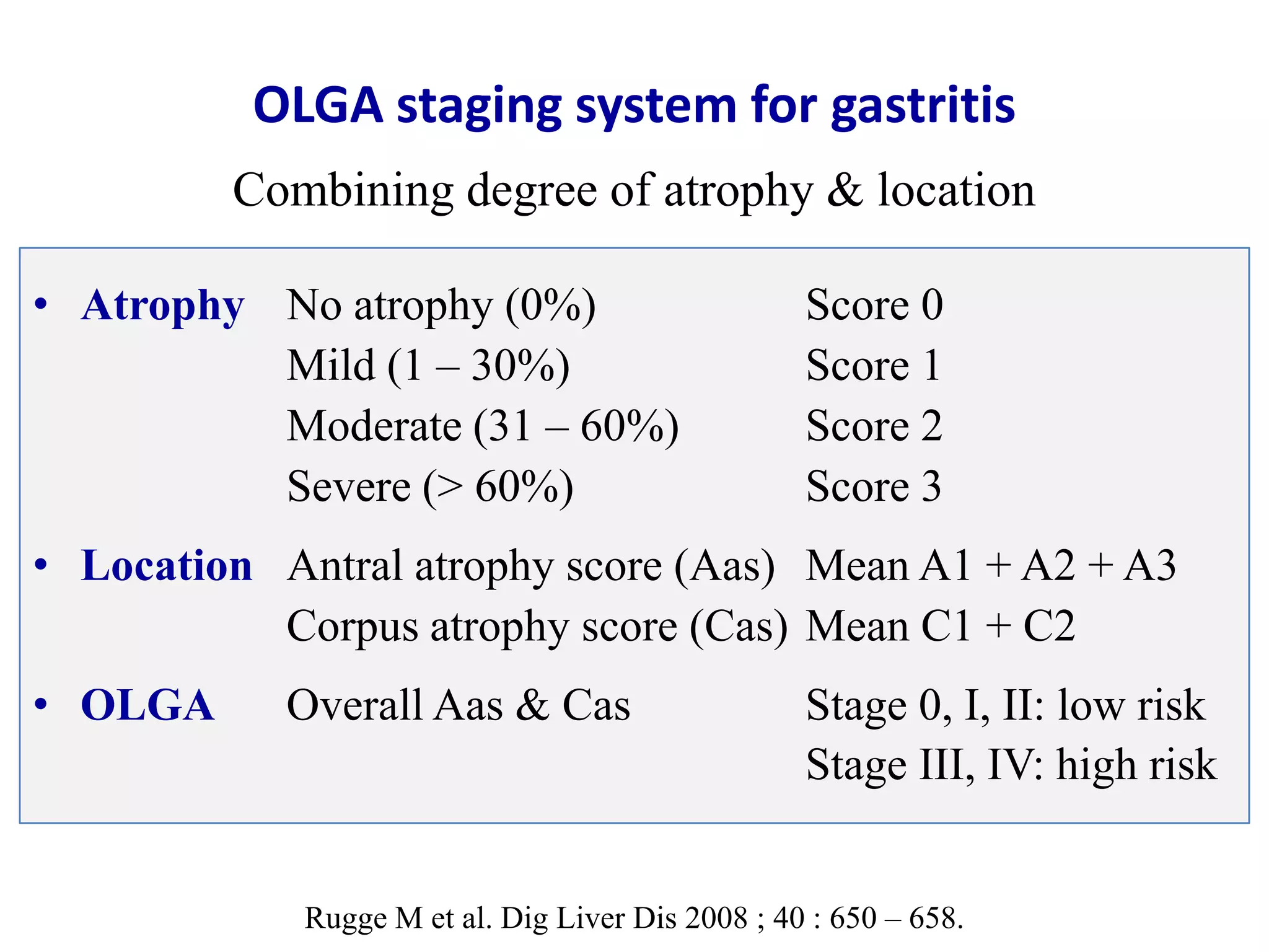 Olga staging system for diagnosis of gastritis | PPTX