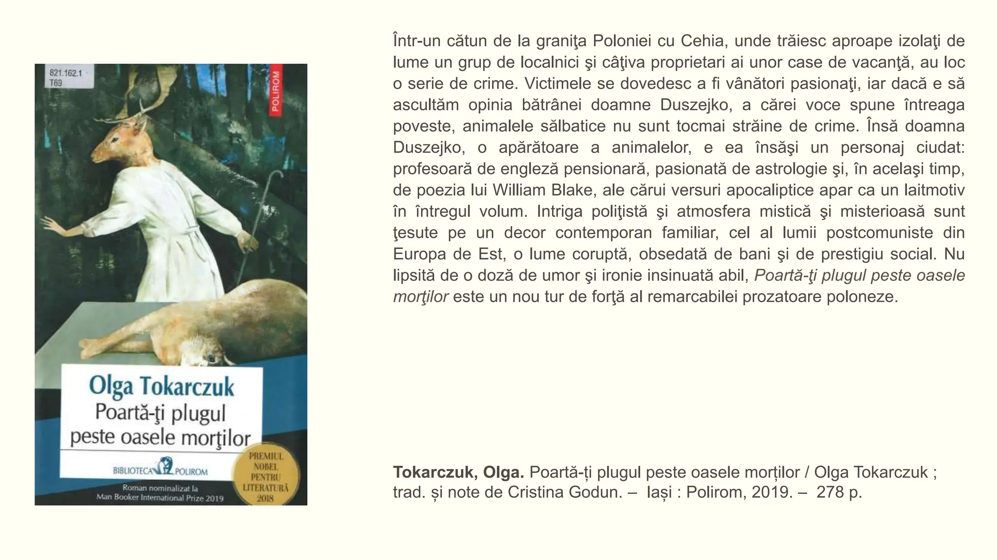 Olga Tokarczuk - scriitoare poloneză de succes.pptx