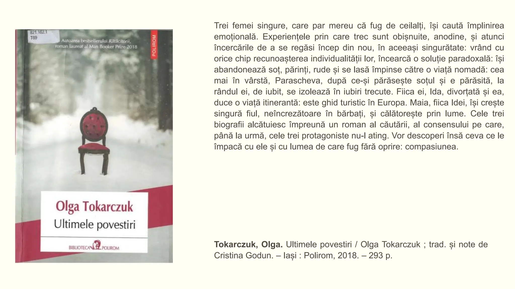 Olga Tokarczuk - scriitoare poloneză de succes.pptx