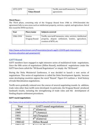 GATT Agreements | DOCX | Commodities | Economy