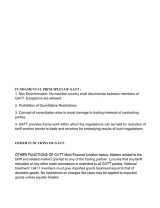 GATT Agreements | DOCX | Commodities | Economy