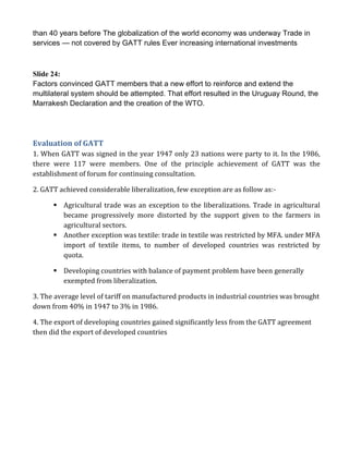 GATT Agreements | DOCX | Commodities | Economy