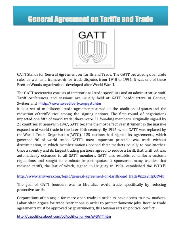 GATT Agreements