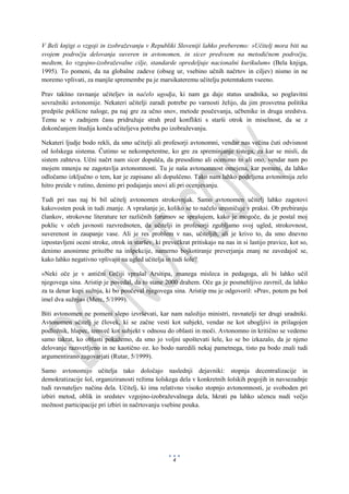 AVTONOMNOST UČITELJA IN UDEJANJANJE UČITELJEVIH PRAVIC V KONTEKSTU ŠOLE | PDF