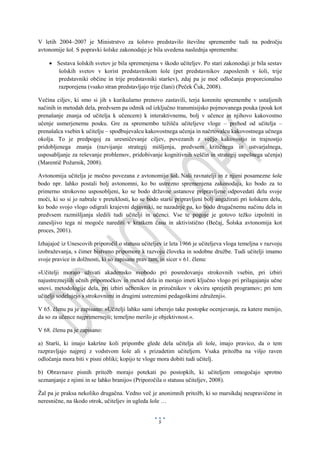 AVTONOMNOST UČITELJA IN UDEJANJANJE UČITELJEVIH PRAVIC V KONTEKSTU ŠOLE | PDF