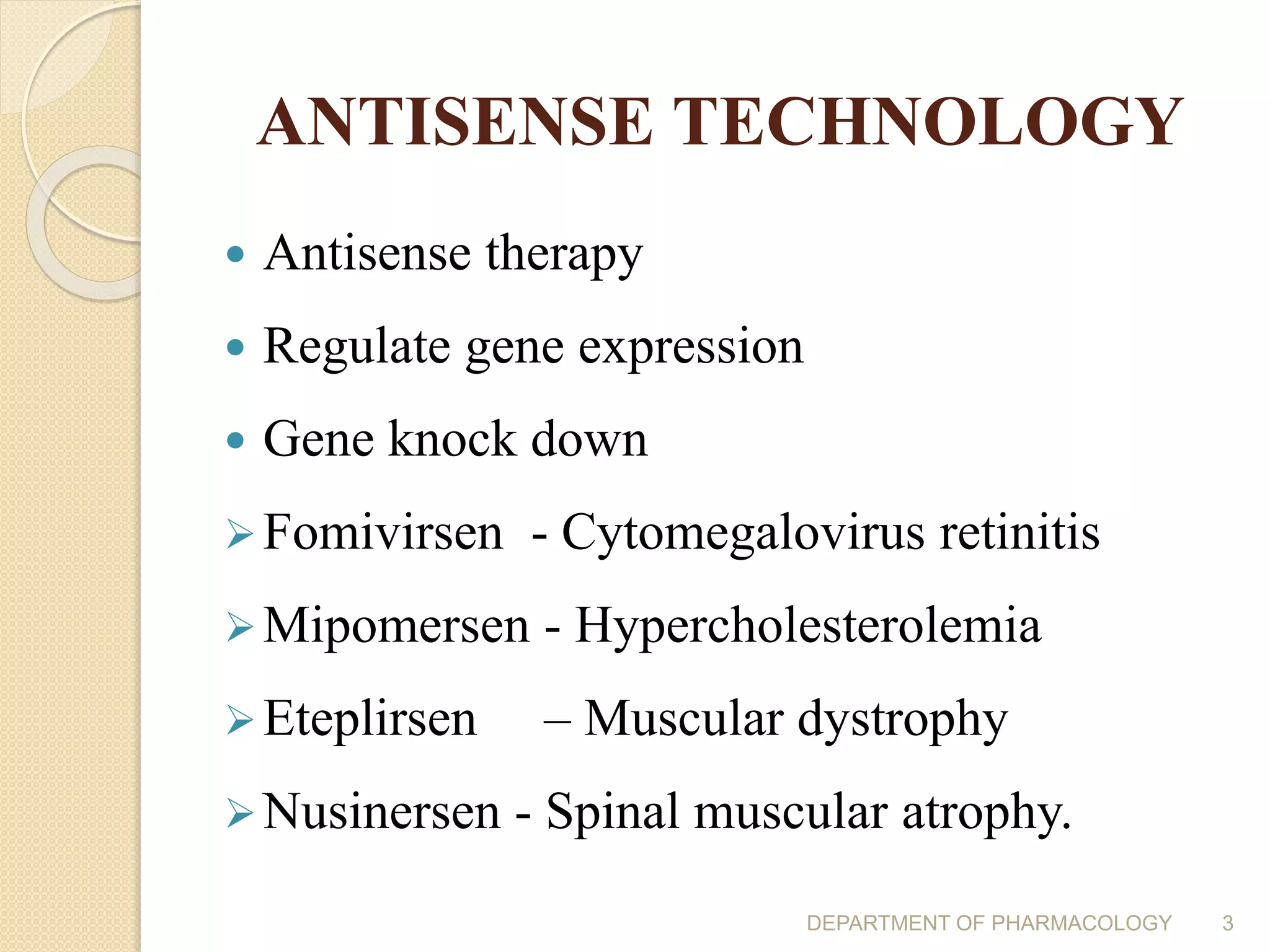 ANTISENSE OLIGONUCLEOTIDES | PPTX