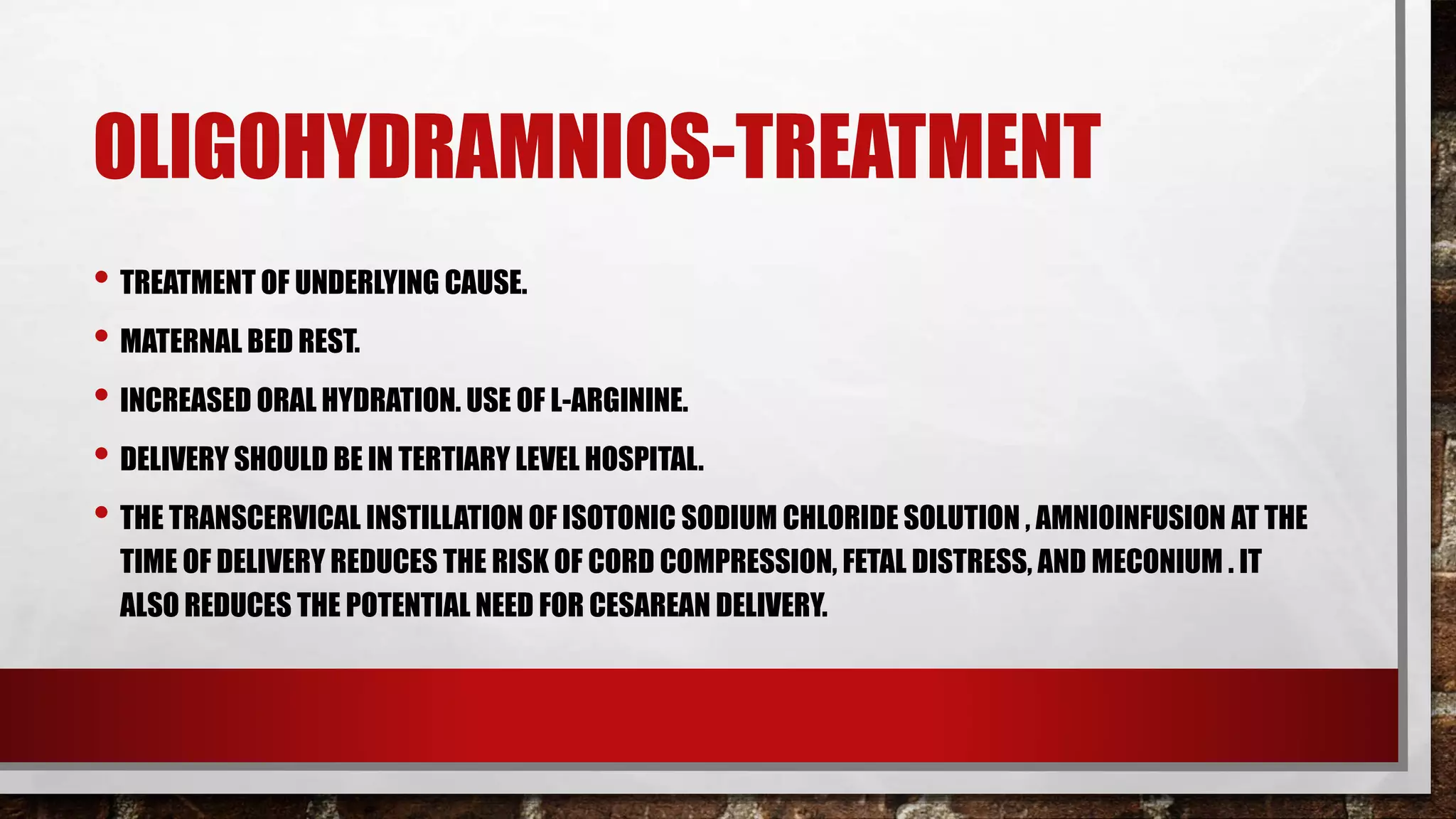 Oligohydramnios and polyhydramnios | PPTX