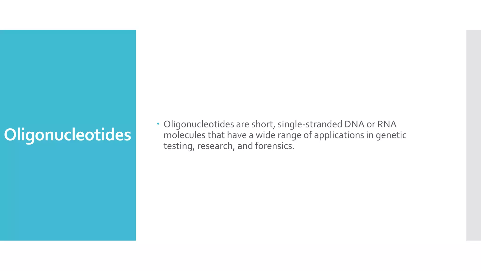 Oligo nucleotide synthesis | PPTX