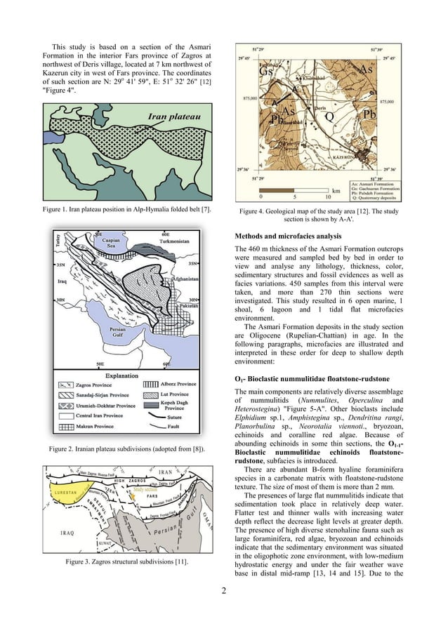 Oligocene ramp system (asmari formation) in the west of fars province ...