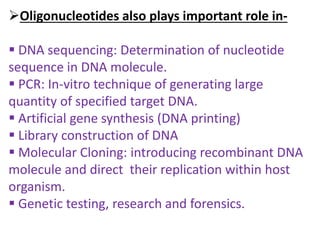 Oligonucleotides,Aptamers,Antisence oligonucleosides ppt | PPT