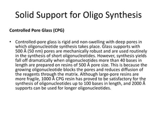 Oligonucleotide synthesis - Problems and Challenges | PPTX