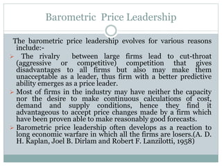 Oligopoly: Price leadership, its types and difficult | PPTX