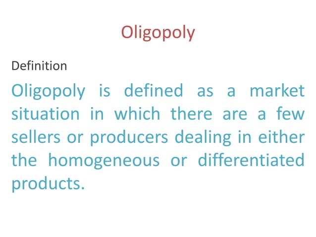 Oligopoly | PPTX