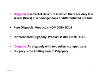 Oligopoly Lecture Notes (Economics) | PPT