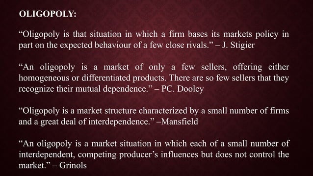 oligopoly.pptx notes and learning notes.. | PPT