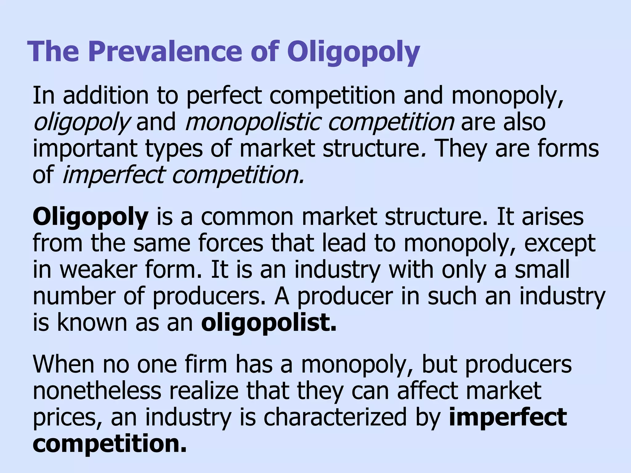 Oligopoly and game theory | PPT