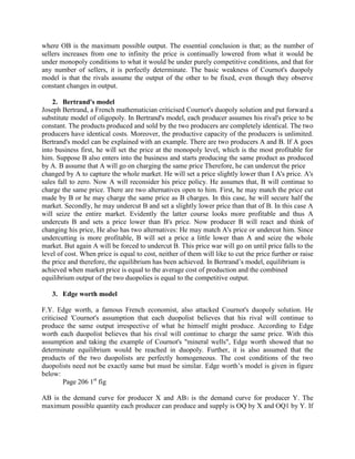Oligopoly,duopoly | DOCX