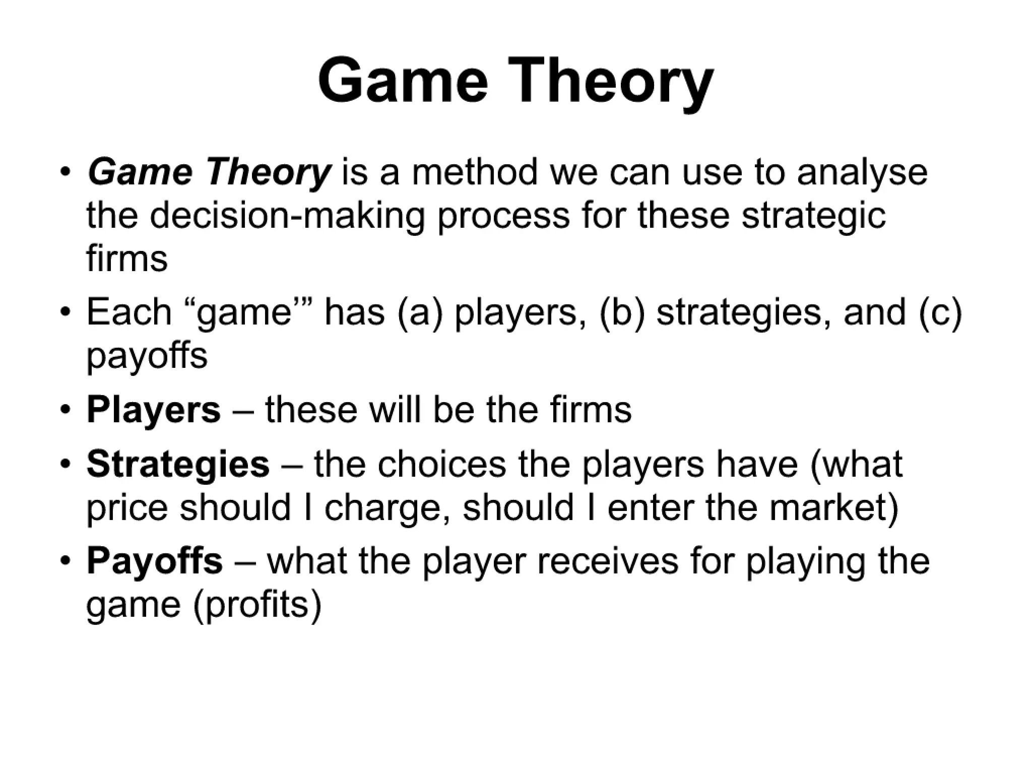Oligopoly & game theory | PDF