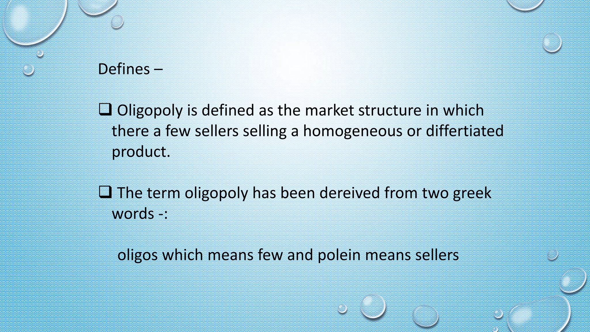 Oligopoly market | PPTX