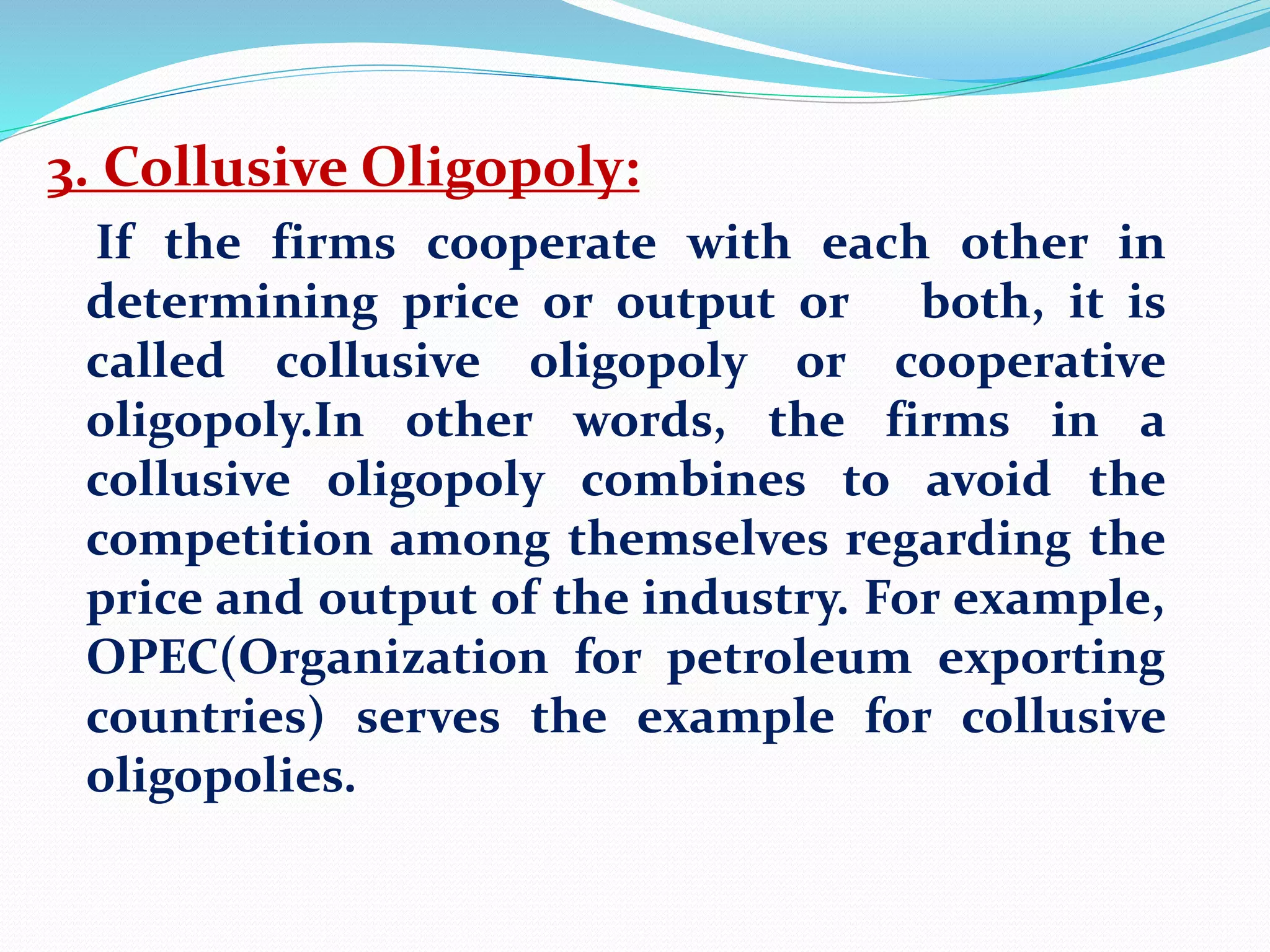 Oligopoly presentation | PPTX