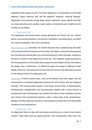 Oligotrophic Microbes - Life at Low Nutrient Concentrations | PDF